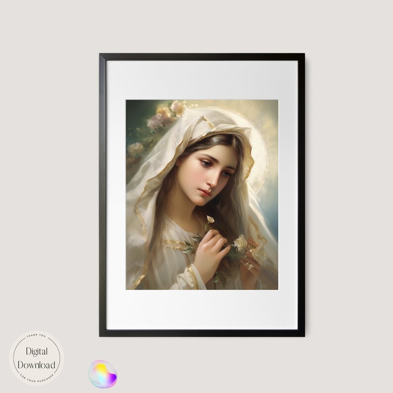 Mother Mary Religious Printable Art 367 Instant Download Madonna of the ...