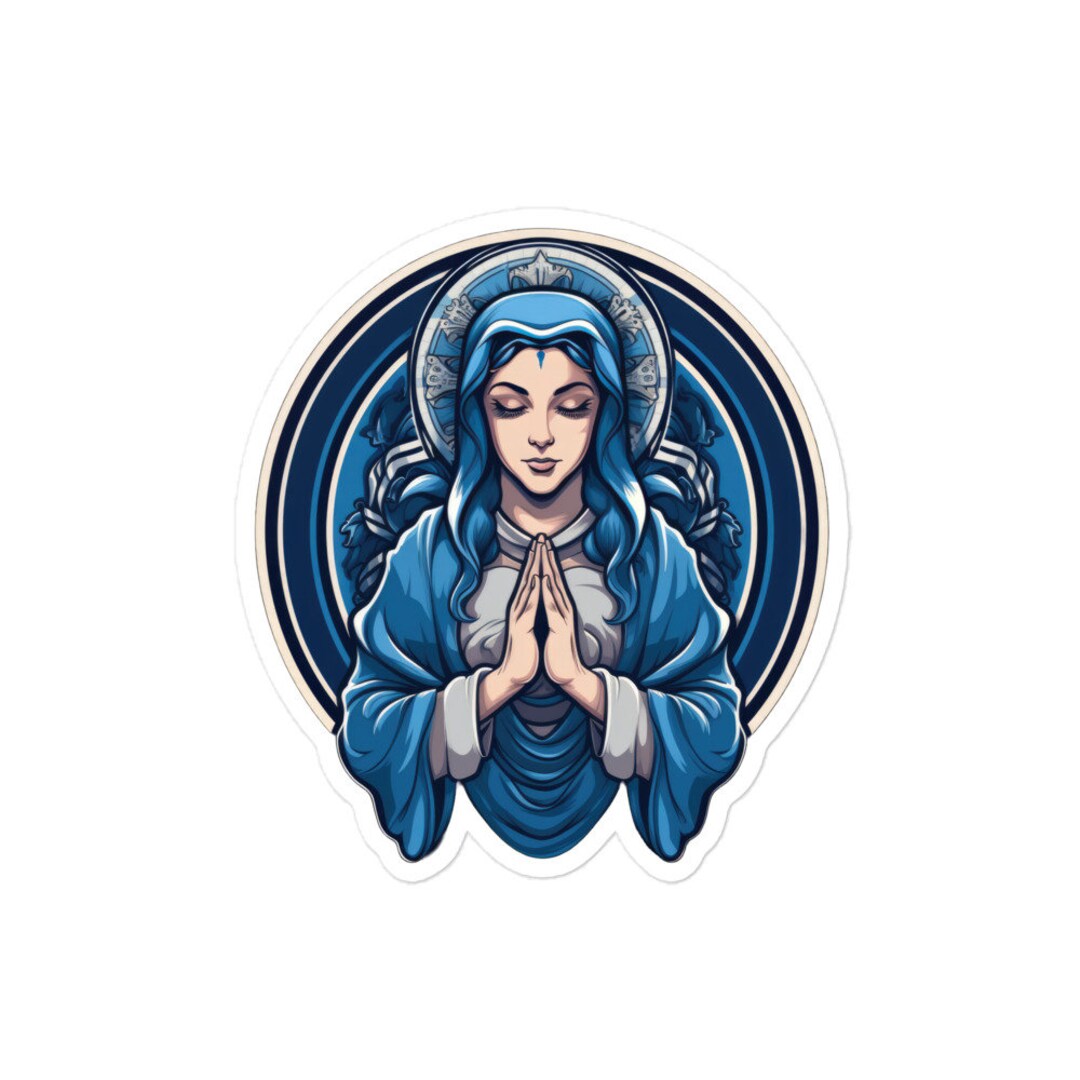 Protective Mother Mary Vinyl Sticker for Personal Belongings Kiss-cut ...