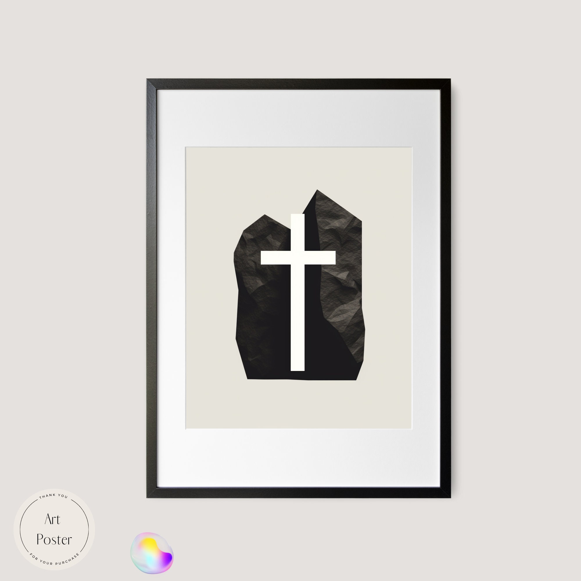 The Sacred Cross: Resurrection Symbol Poster Christian Wall - Etsy