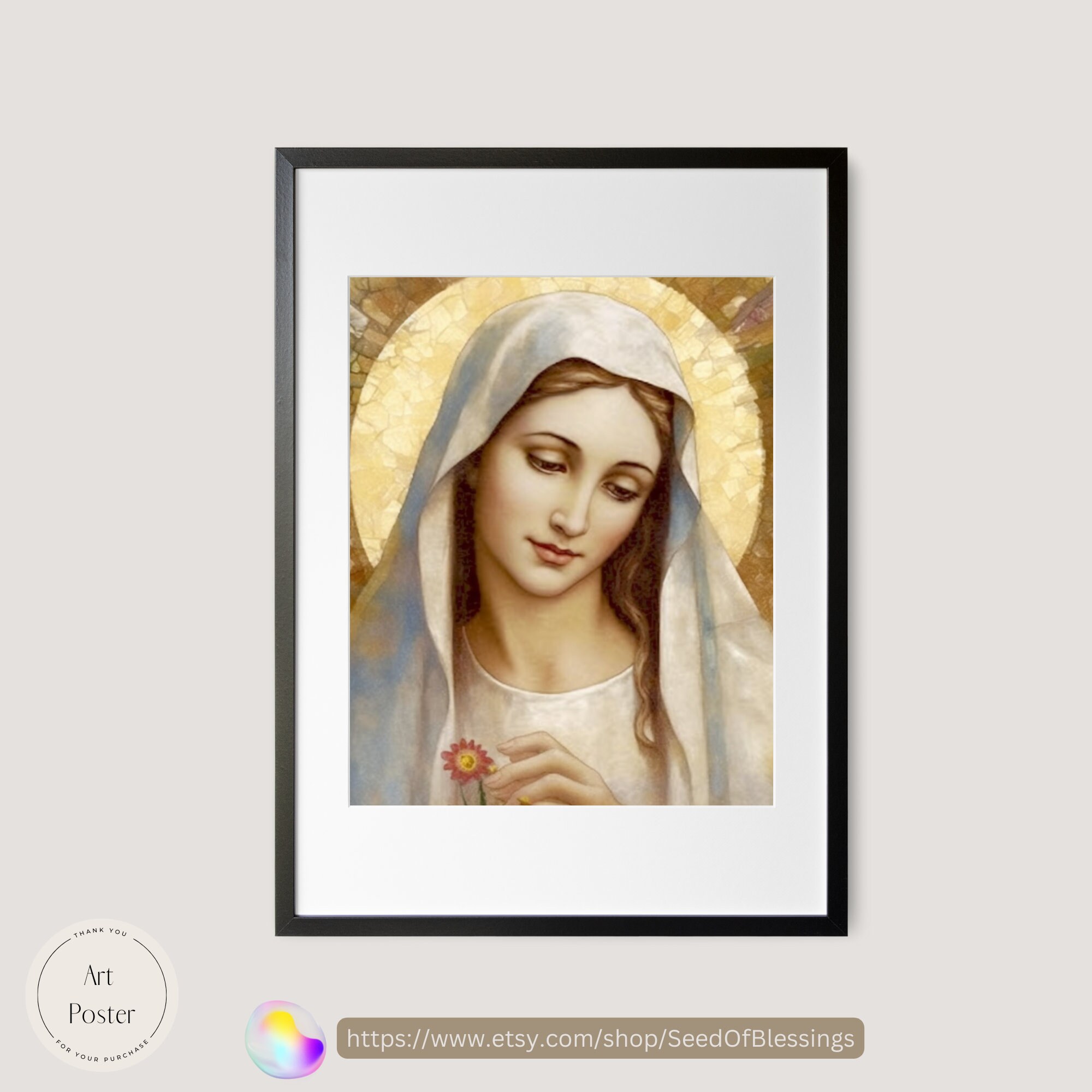 Our Lady of Fatima Portrait Religious Wall Art Catholic - Etsy