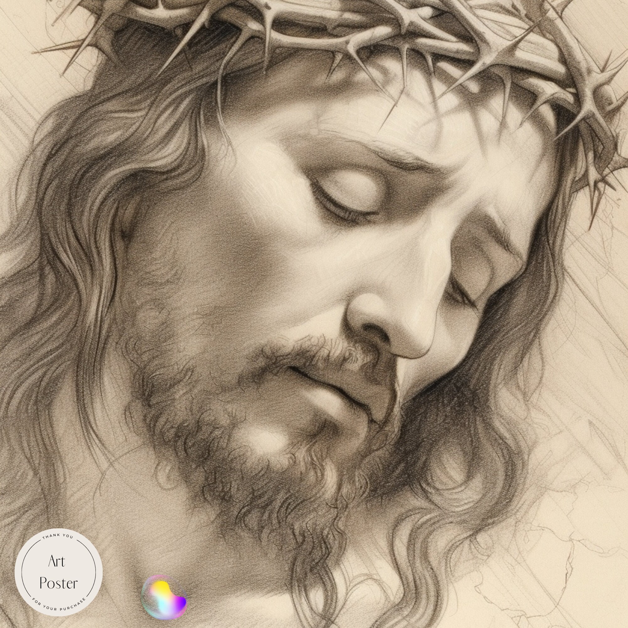Jesus Christ Portrait, Art to Show Your Faith, Beautiful Addition to ...