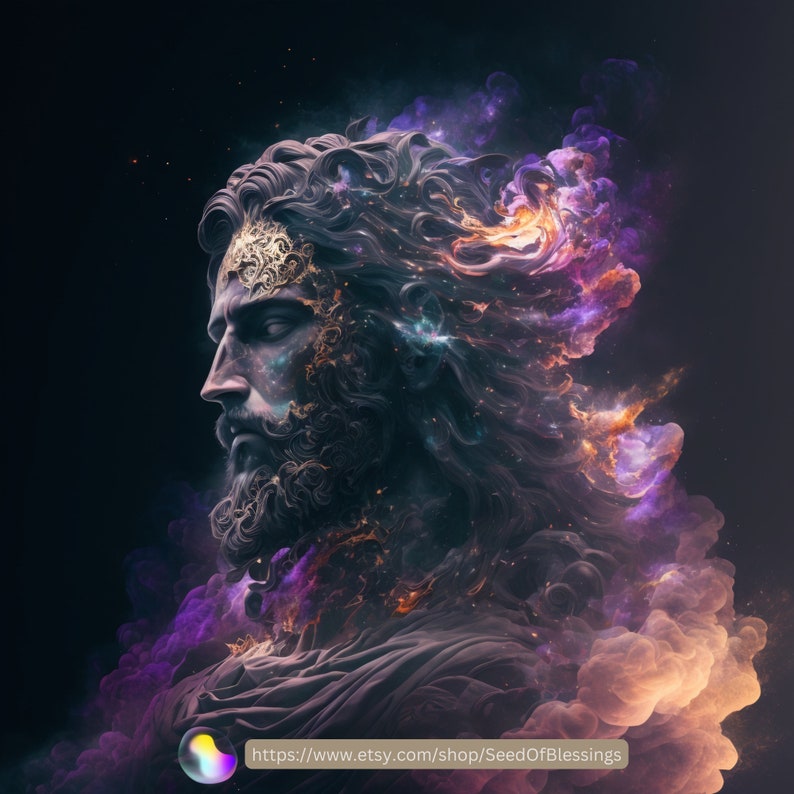 Jesus Christ Portrait Illustration Poster Galaxy Jesus Space Jesus ...