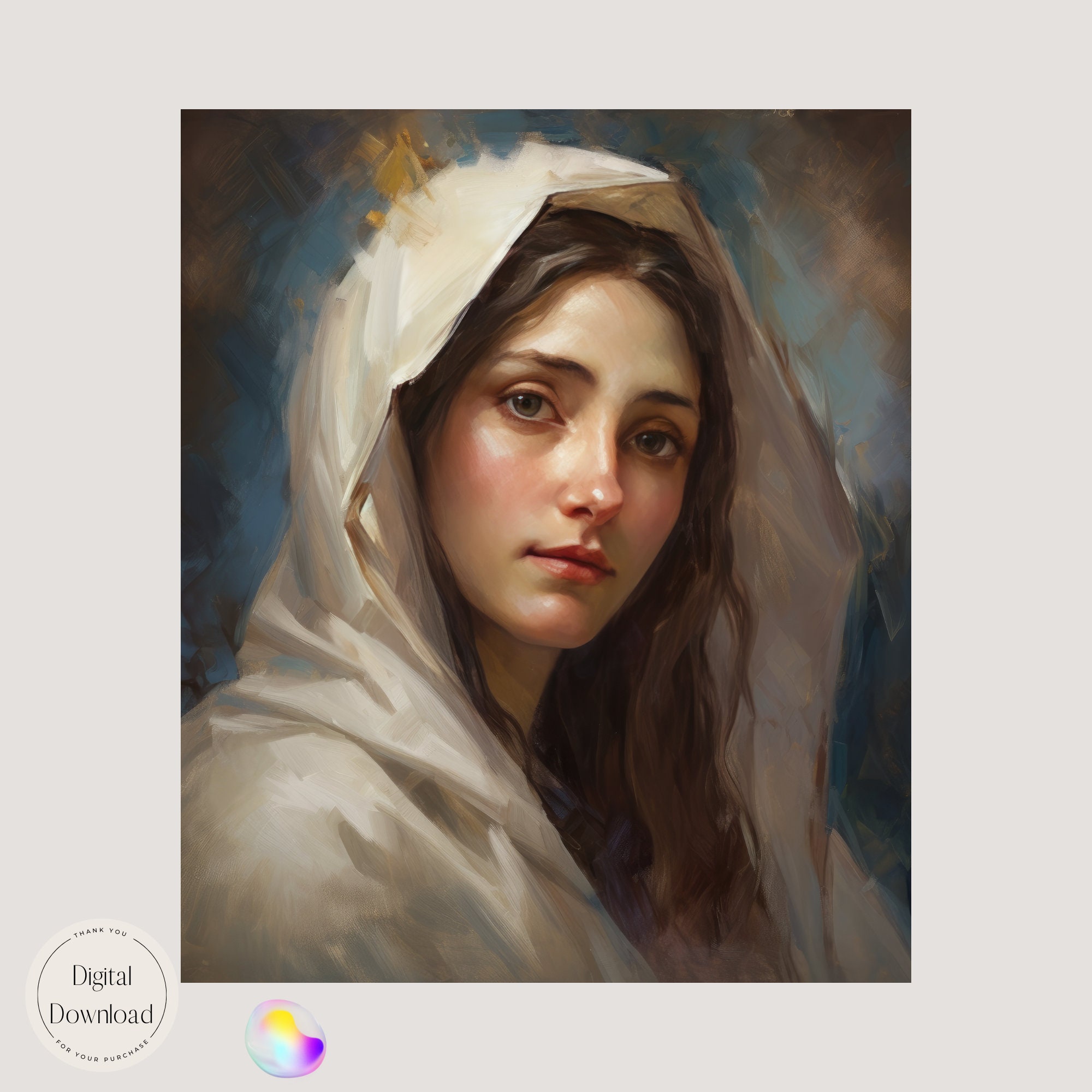 Mother Mary Religious Printable Art 348 | Instant Download | Sacred ...