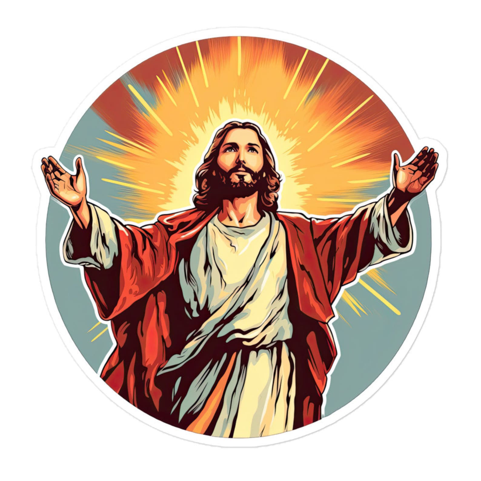 Jesus Christ Sticker | Kiss-cut & Bubble-free Premium Stickers - Etsy