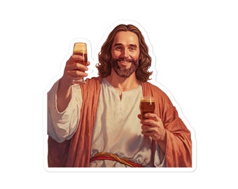 Praying Jesus Sticker Jesus Christ Decal Kiss-cut & Bubble-free ...