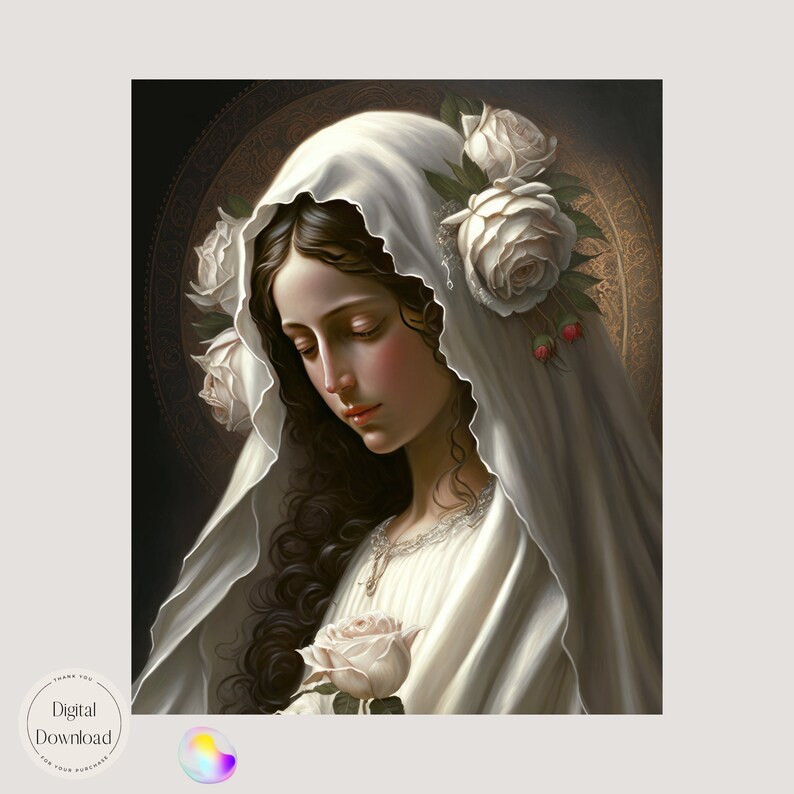 Marian Apparition Art Printables | Mother Mary Religious Printable Art ...