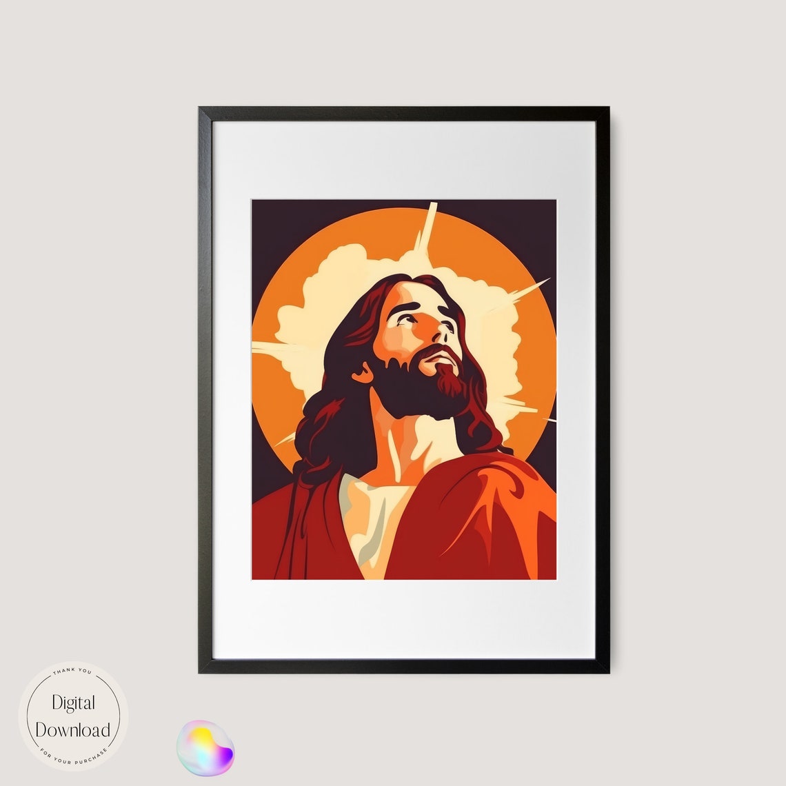 Jesus Christ Religious Printable Art 366 Instant Download Resurrection ...