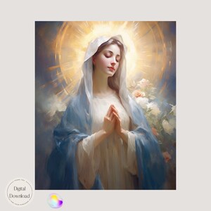 Mother Mary Religious Printable Art 569 | Instant Download | Our Lady ...