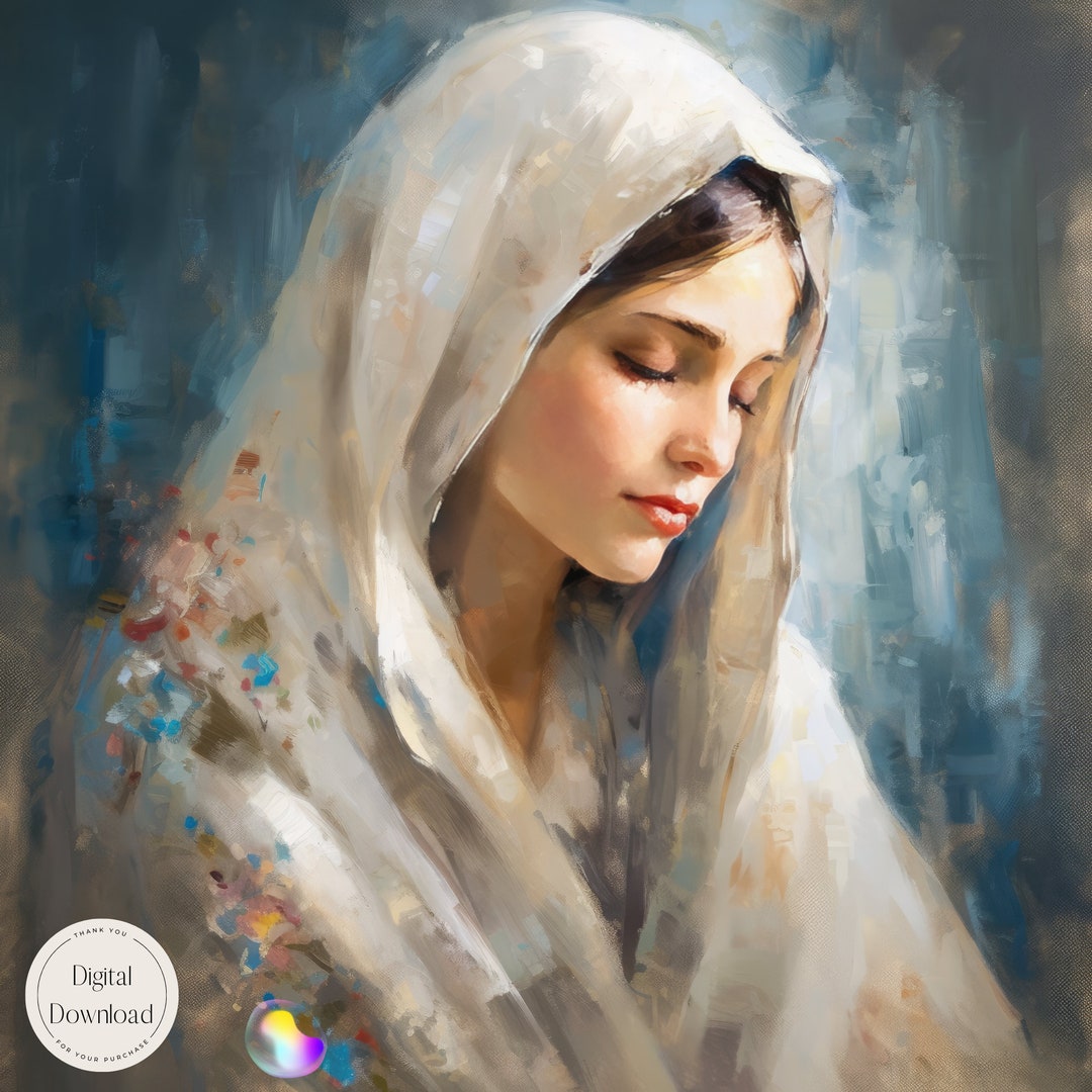 Mother Mary Religious Printable Art 390 | Instant Download | Ethereal ...