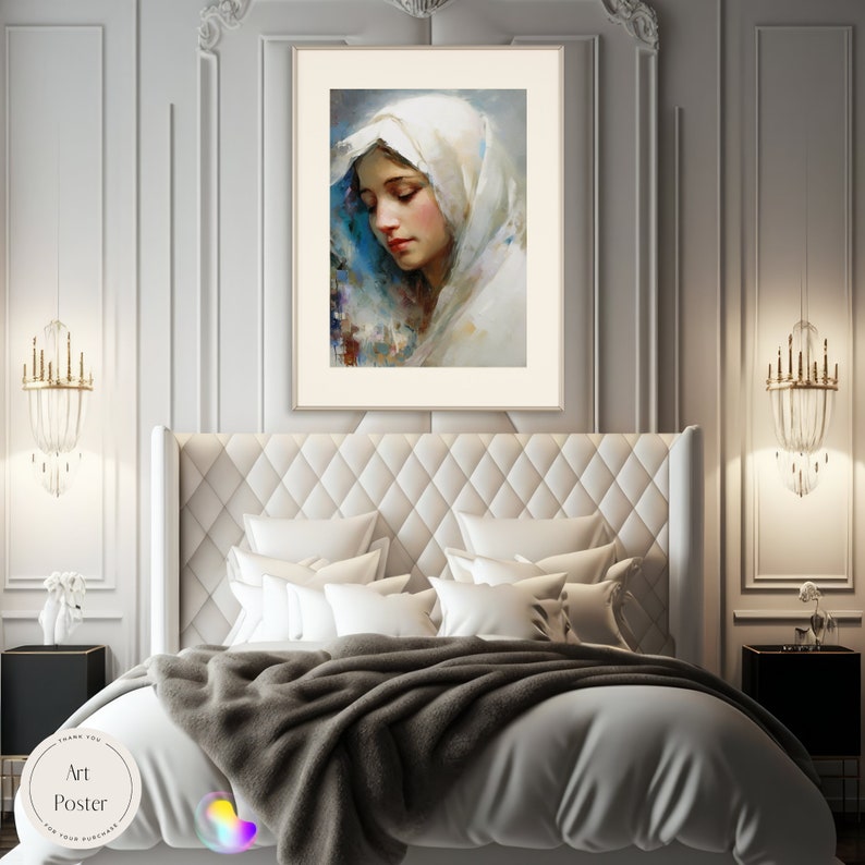 Blessed Virgin Mary Art Print: A Stunning Image of Mary, Our Lady of ...
