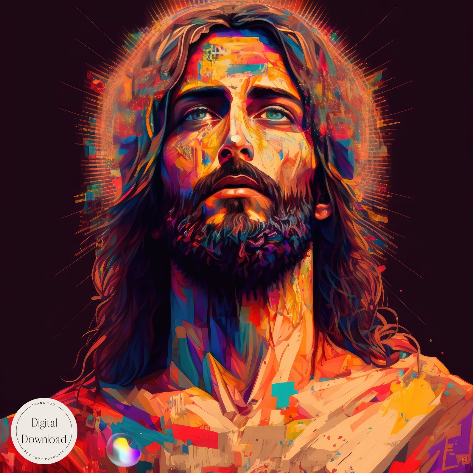 Jesus Christ Religious Printable Art 296 | Instant Download | Messiah's ...