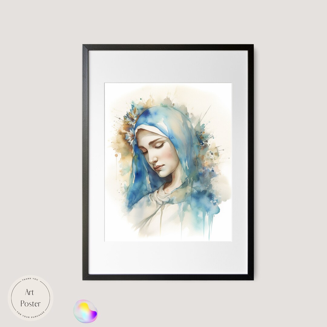 Blessed Virgin Mary Art Print: A Stunning Image of Mary, Our Lady of ...