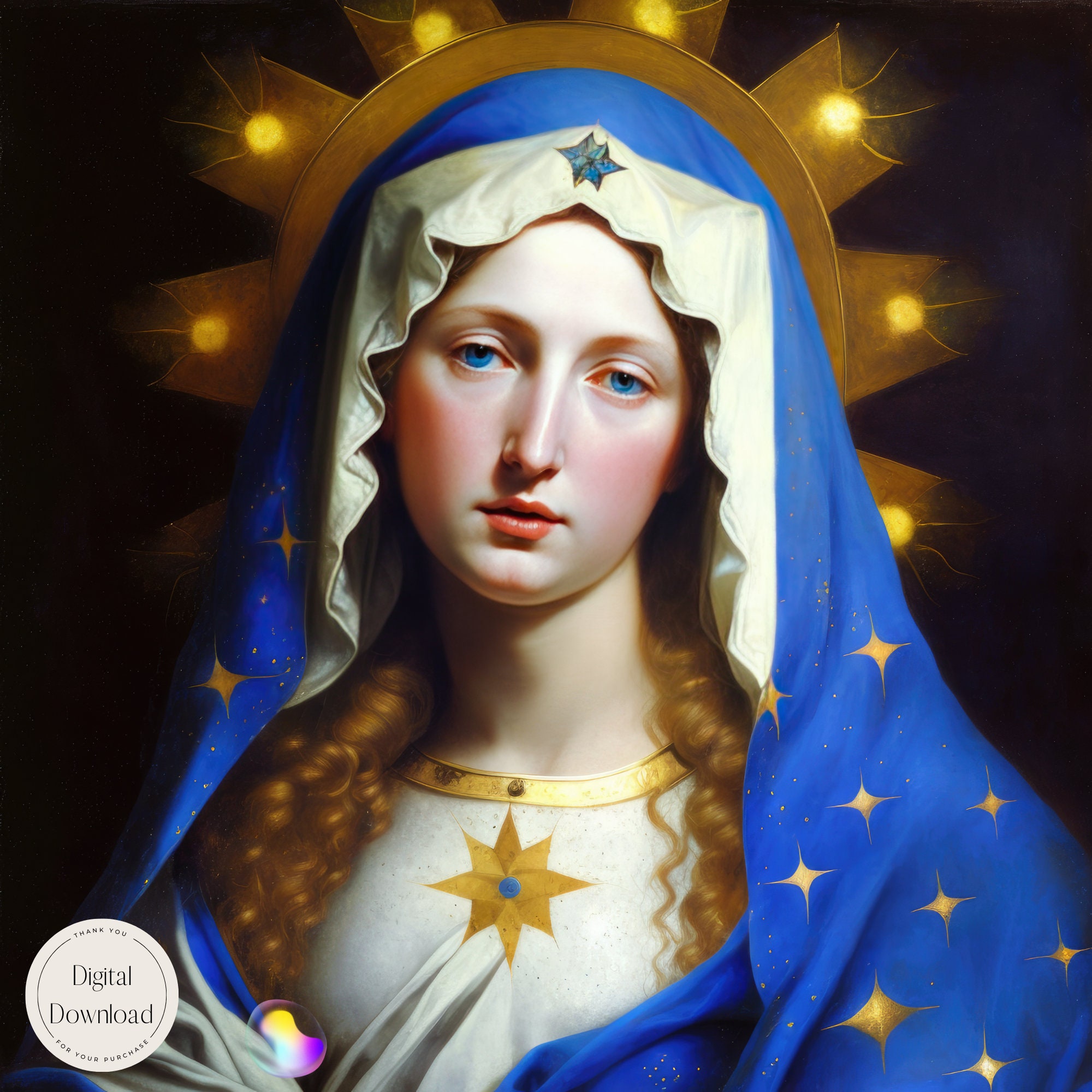 Miraculous Medal Mary Wall Art Mother Mary Religious Printable Art 267 ...