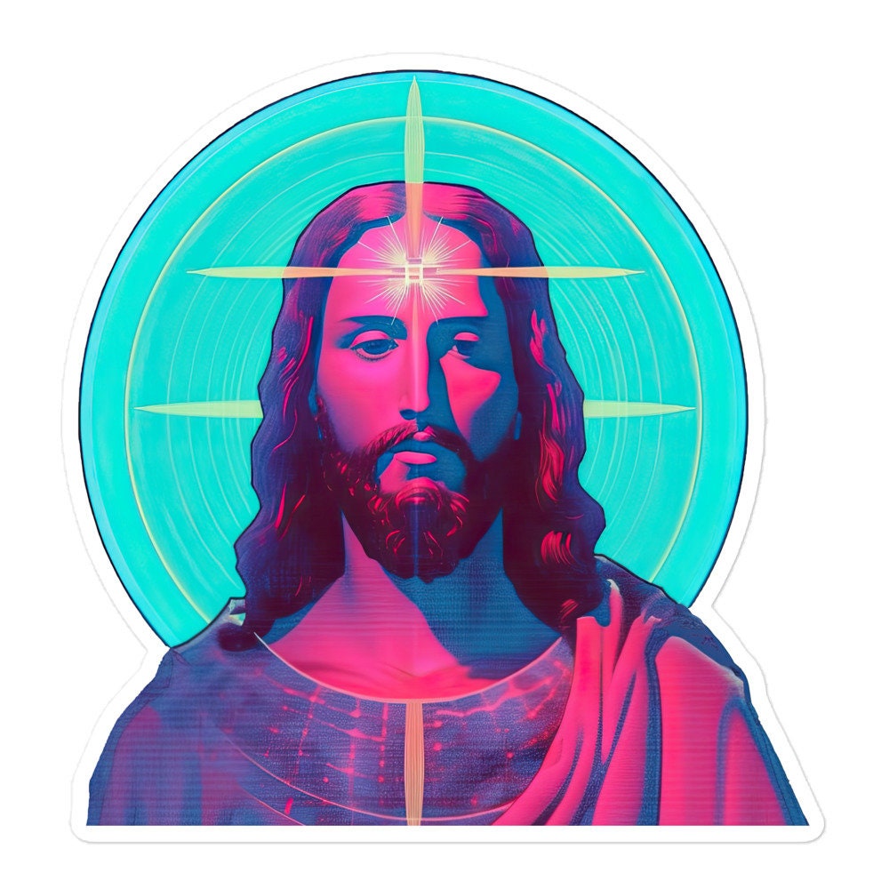 Pink Jesus Sticker Jesus Christ Decal Kiss-cut & Bubble-free Stickers ...