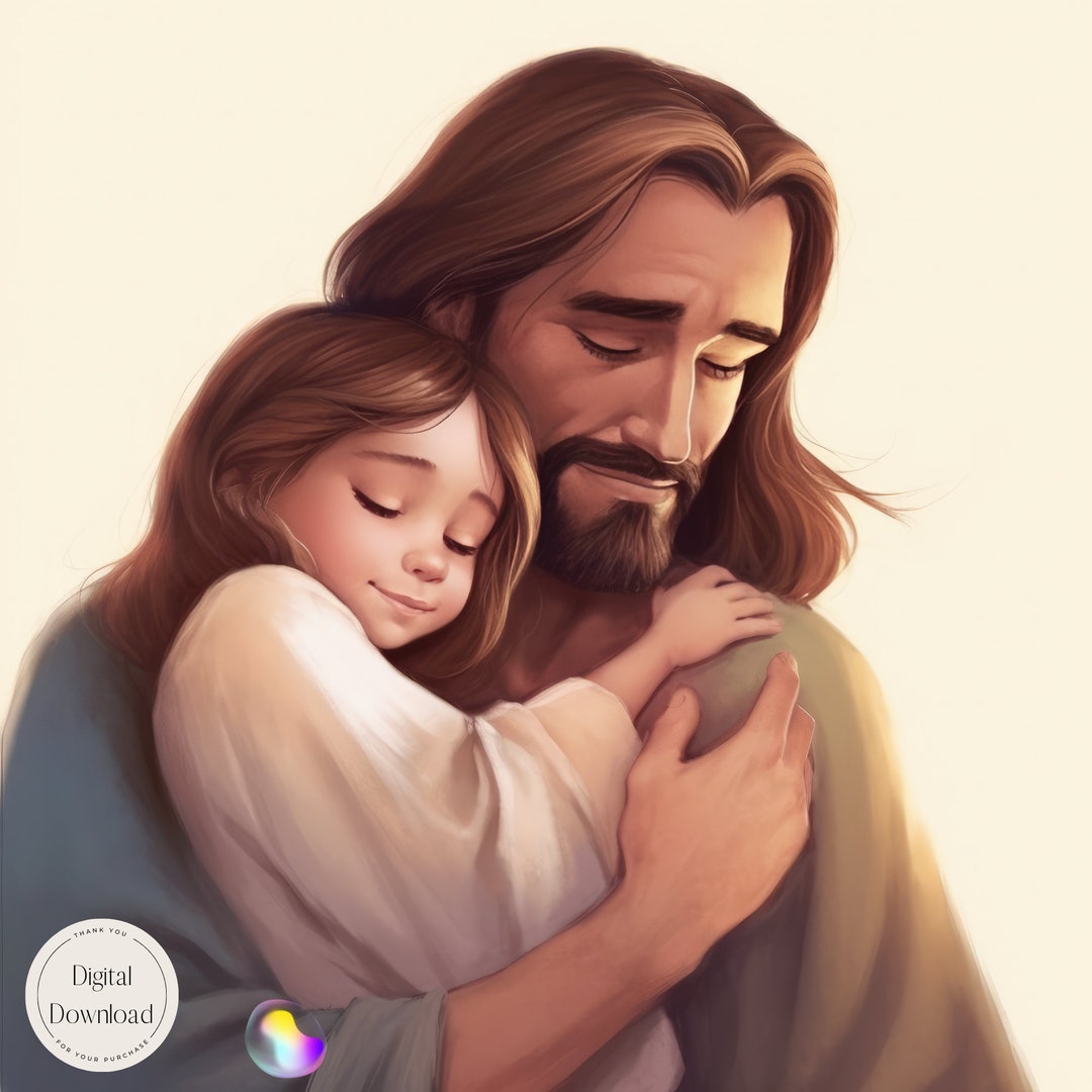Jesus Christ and Children Religious Printable Art 293 | Instant ...