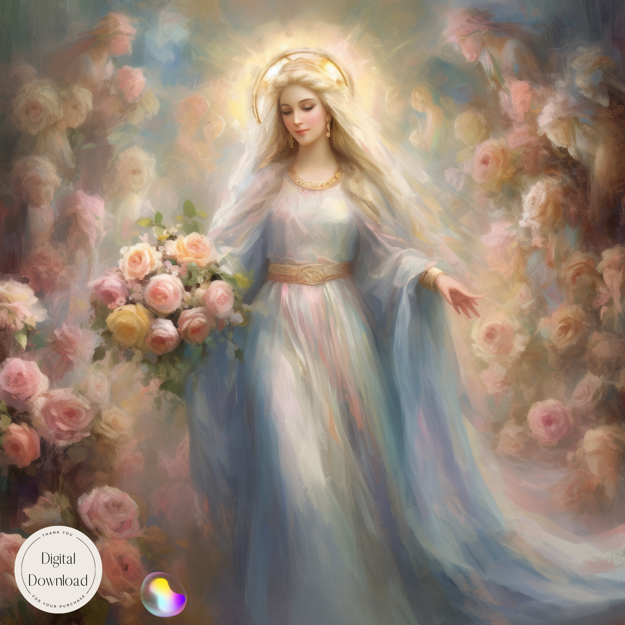 Mother Mary Religious Printable Art 589 Instant Download - Etsy