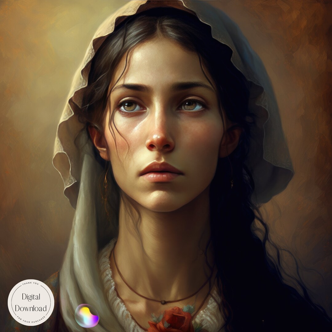 Mother Mary Religious Printable Art 293 Instant Download Divine ...