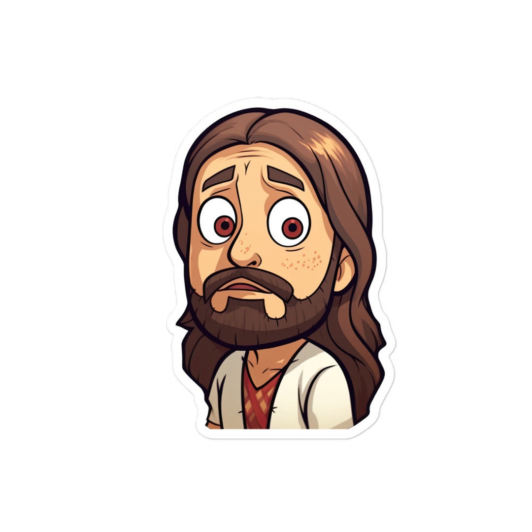 Cute Jesus, Chibi Jesus, Cartoon Jesus Sticker | Kiss-cut & Bubble-free ...