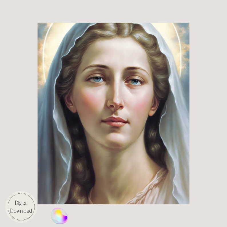 Spiritual Mother Mary Poster Print Mother Mary Religious - Etsy