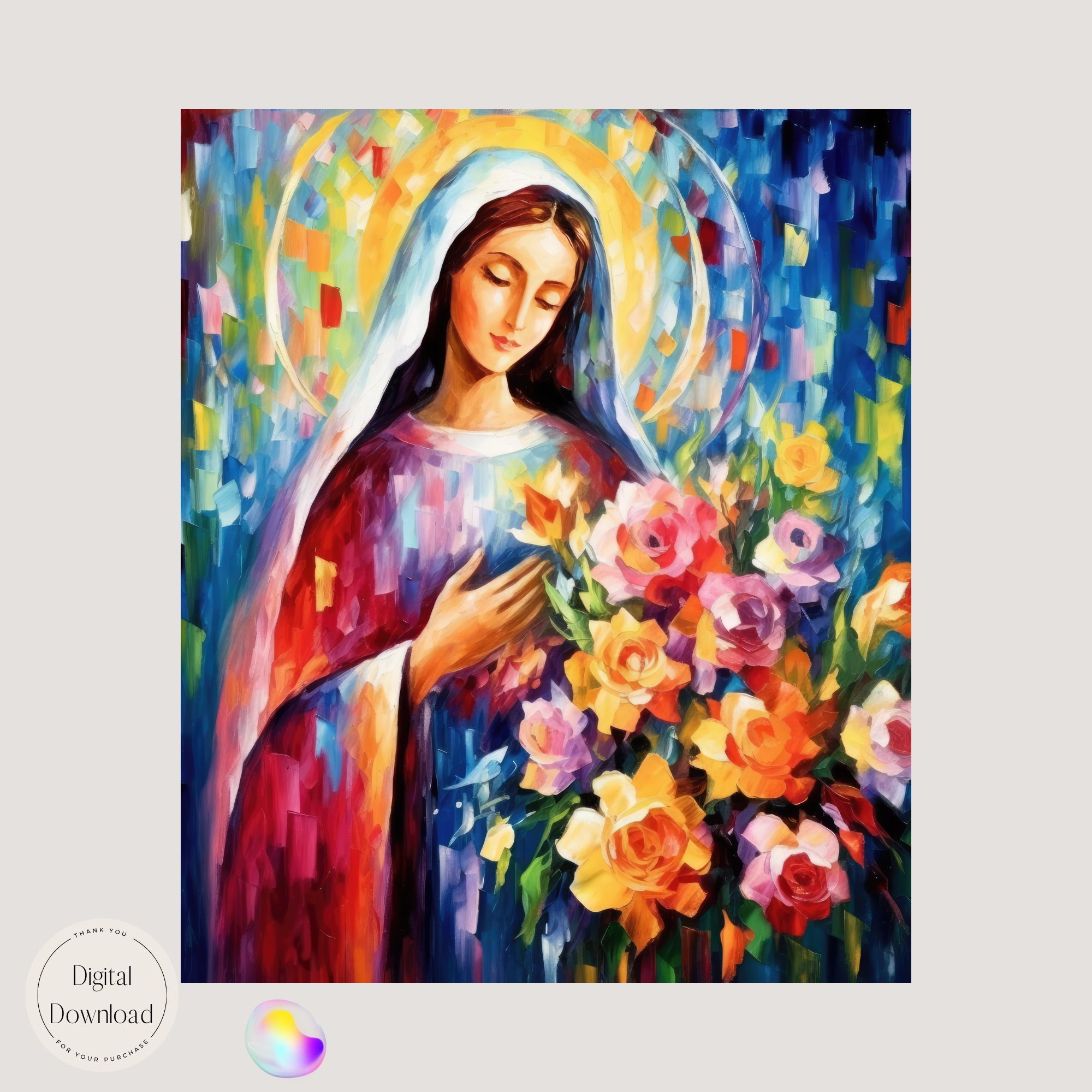 Mother Mary Religious Printable Art 507 | Instant Download | Religious ...