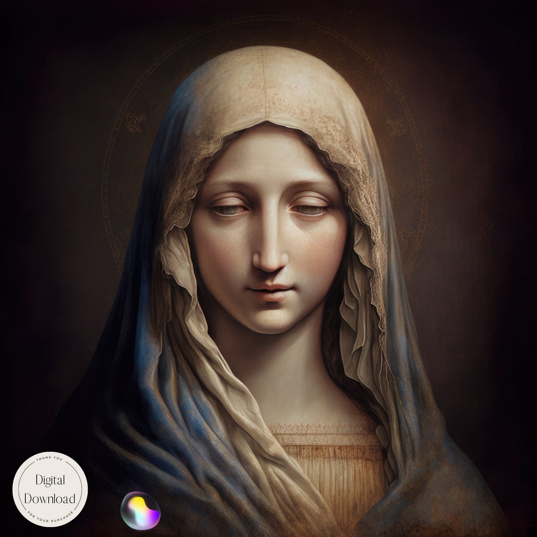 Miracle of Mary Graceful Poster Decor | Mother Mary Religious Printable ...