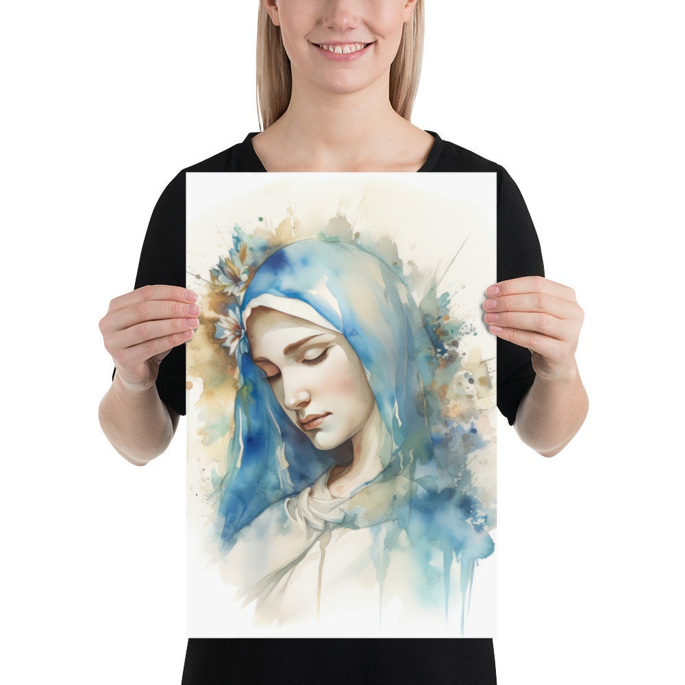 Blessed Virgin Mary Art Print: A Stunning Image of Mary, Our Lady of ...