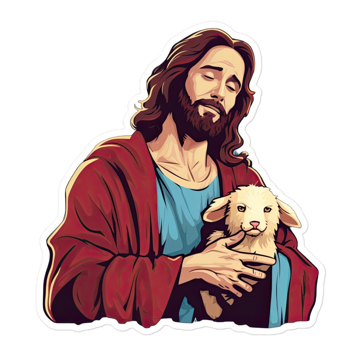 Grace of Jesus Christ Vinyl Sticker for Faith-based Gifts Cute Jesus ...