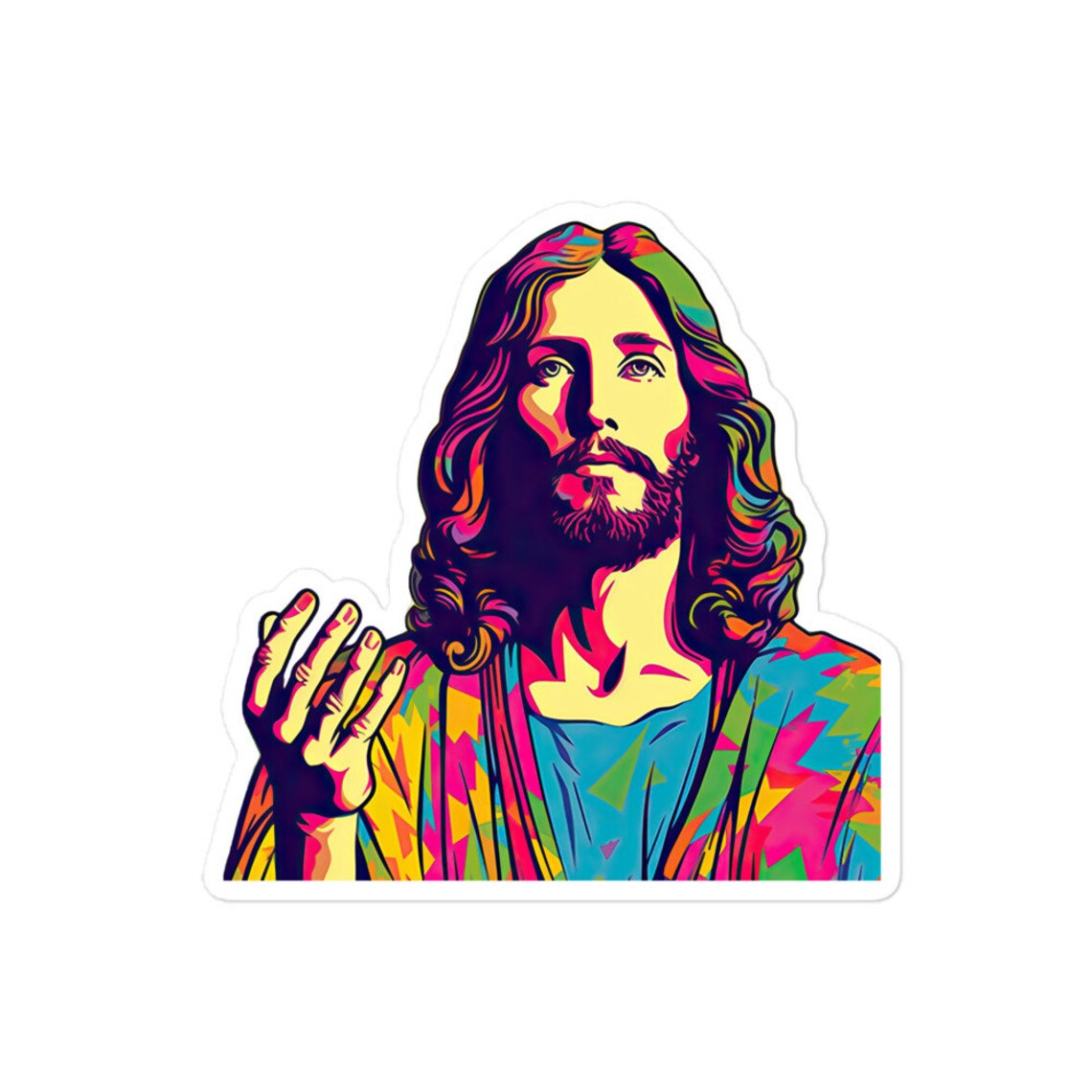 Jesus Christ Decal Kiss-cut & Bubble-free Stickers - Etsy
