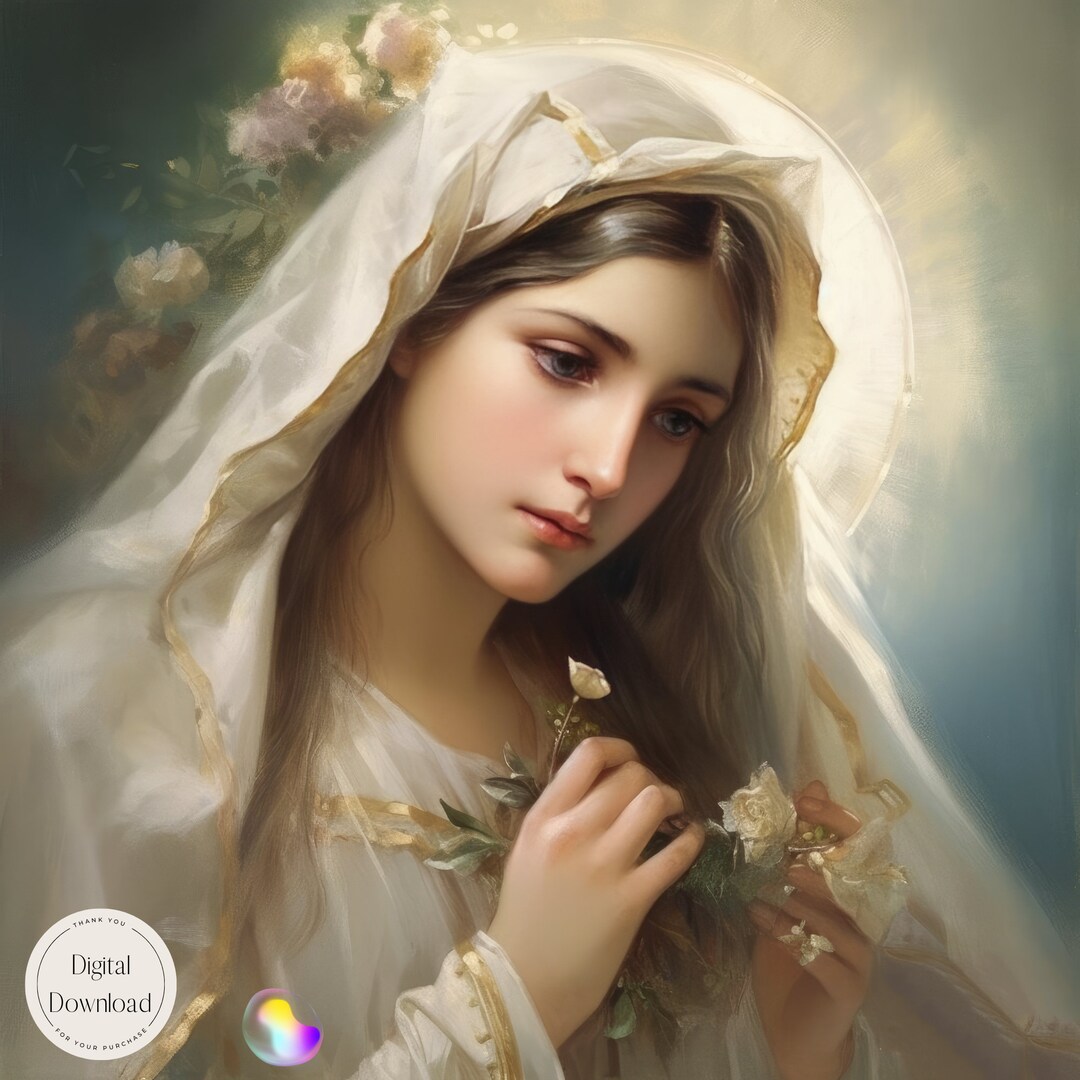 Mother Mary Religious Printable Art 367 | Instant Download | Madonna of ...