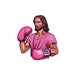 Pink Jesus, Boxing Jesus Sticker | Kiss-cut & Bubble-free Premium ...