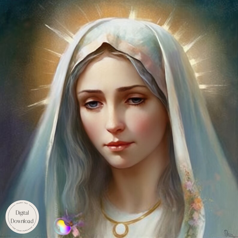 Catholic Marian Icon Printables Mother Mary Religious - Etsy
