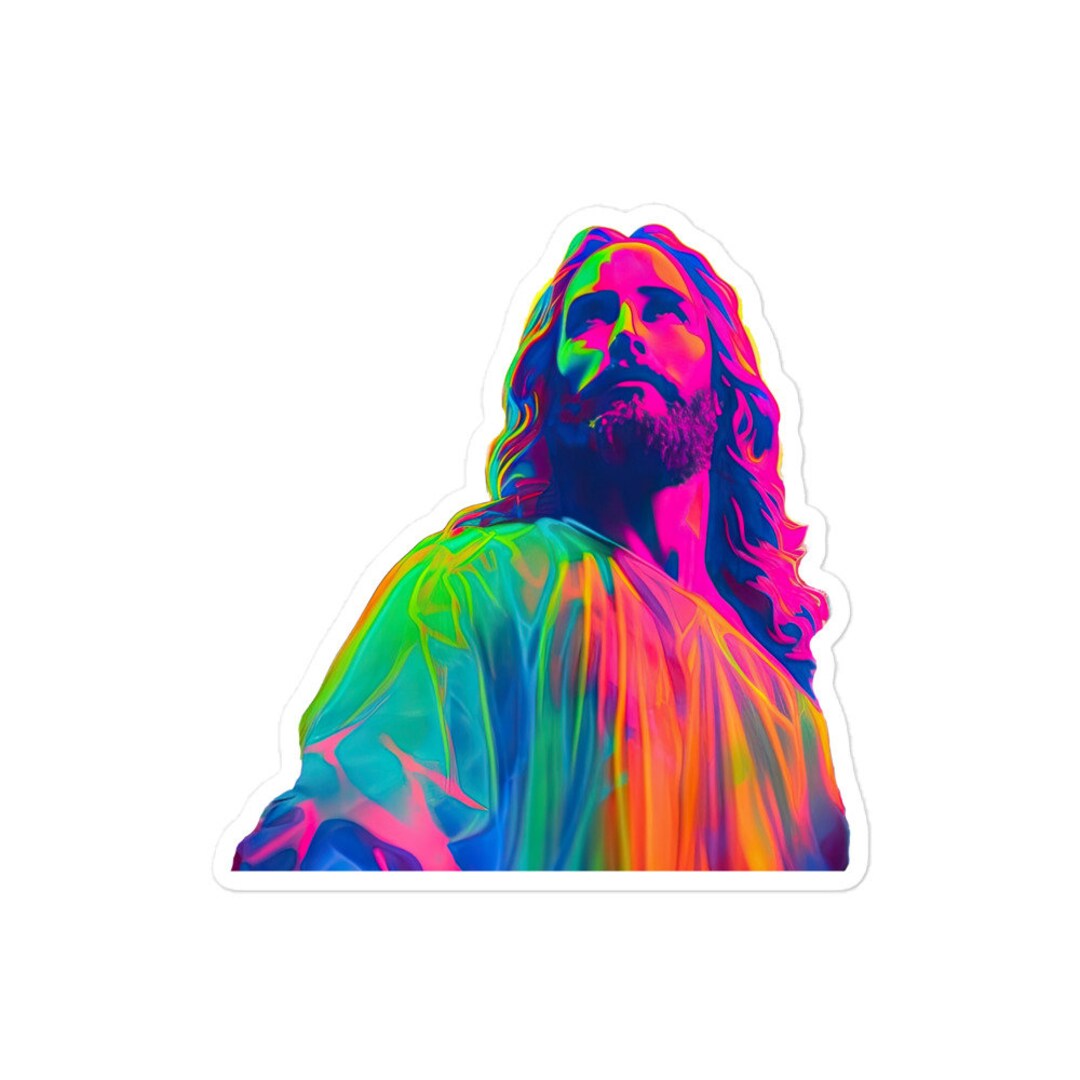 Pink Jesus Sticker | Jesus Christ Decal | Kiss-cut & Bubble-free ...