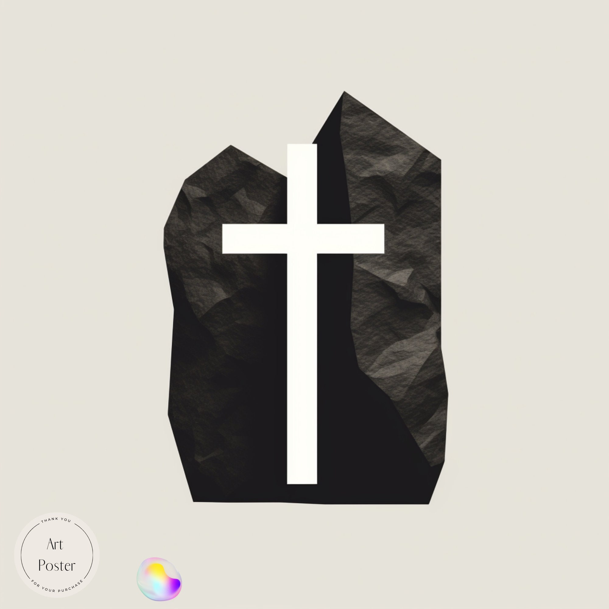 The Sacred Cross: Resurrection Symbol Poster Christian Wall - Etsy