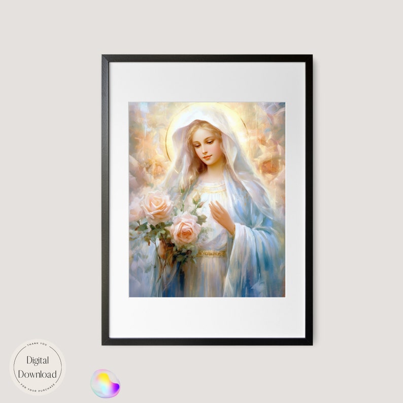 Mother Mary Religious Printable Art 545 | Instant Download | Our Lady ...