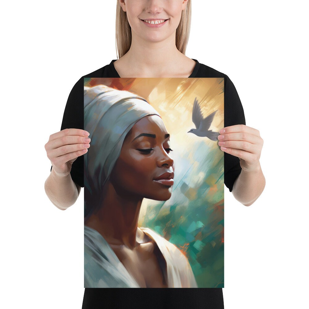 Dove of Hope Art Print: A Captivating Image of a Woman's Prayer, A ...