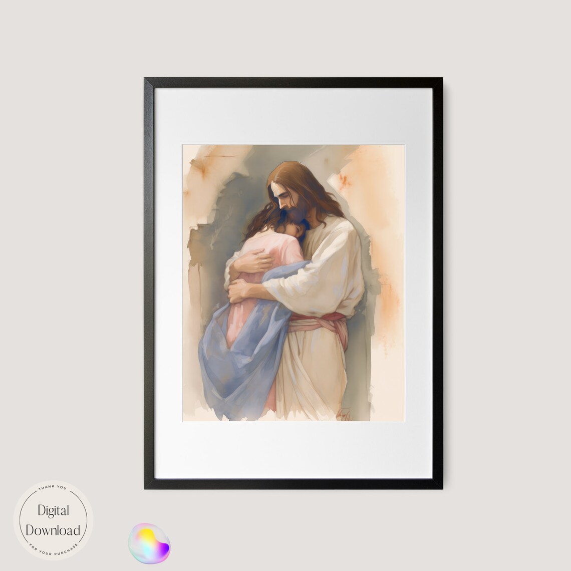 Jesus Christ and Children Religious Printable Art 316 | Instant ...