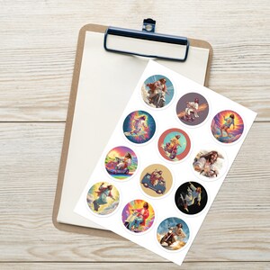 12x Jesus Takes the Wheel Stickers Jesus Christ Sticker Sheet Circle ...