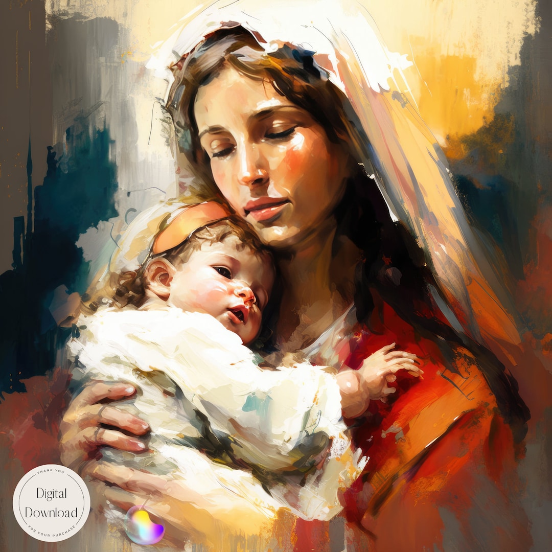 Mother Mary Artisanal Printables | Mother Mary Religious Printable Art ...