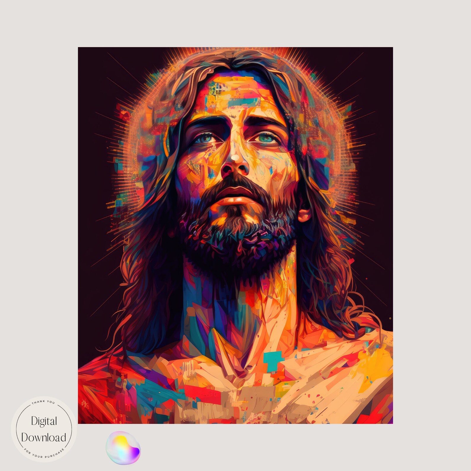 Jesus Christ Religious Printable Art 296 | Instant Download | Messiah's ...