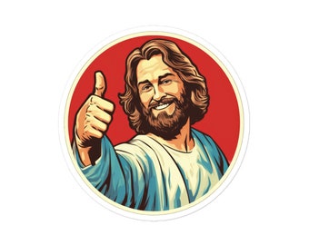 Praying Jesus Sticker Jesus Christ Decal Kiss-cut & Bubble-free ...