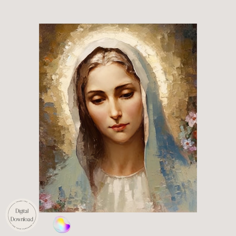 Classic Mother Mary Spiritual Portraits | Mother Mary Religious ...