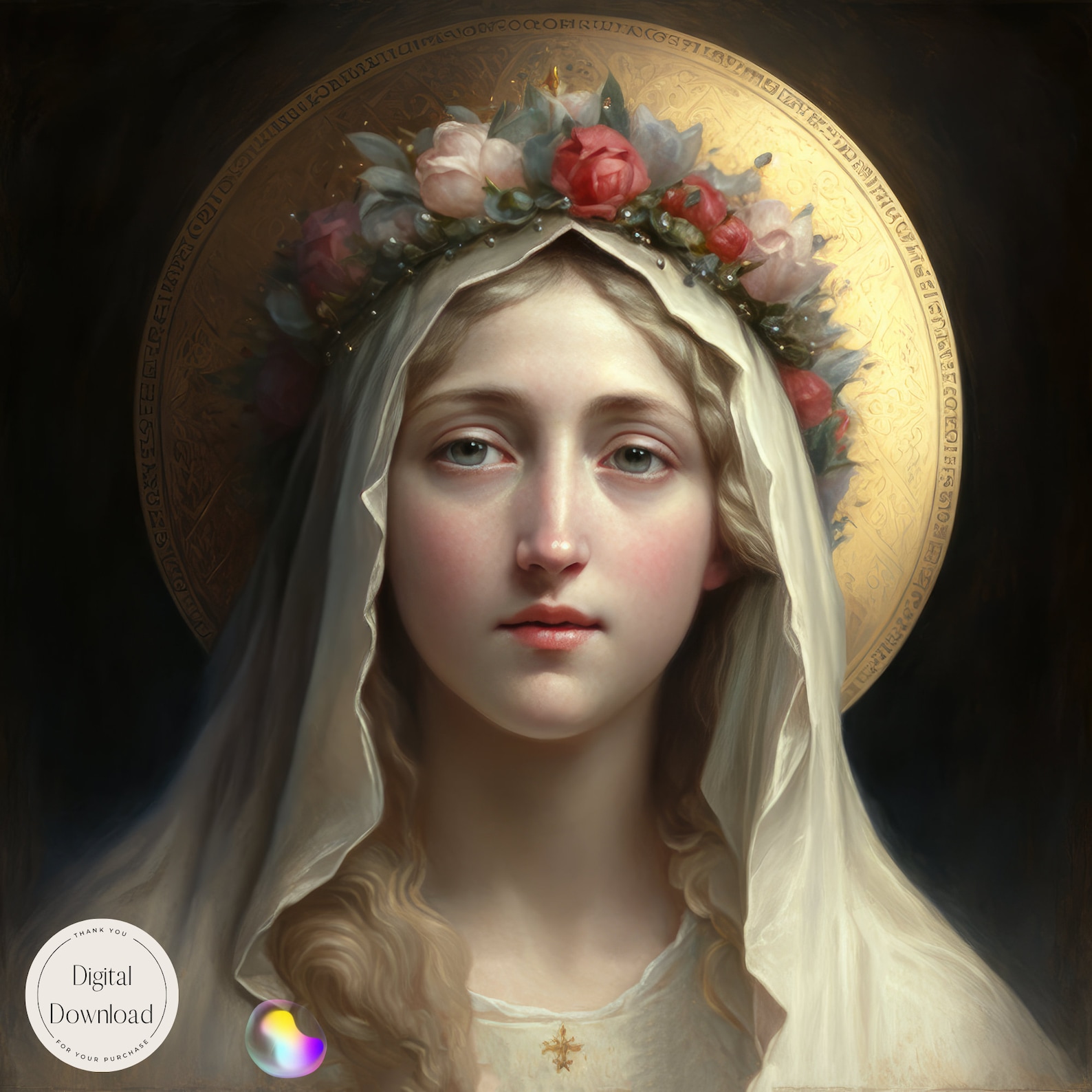 Divine Mother Mary Printable Posters Mother Mary Religious - Etsy