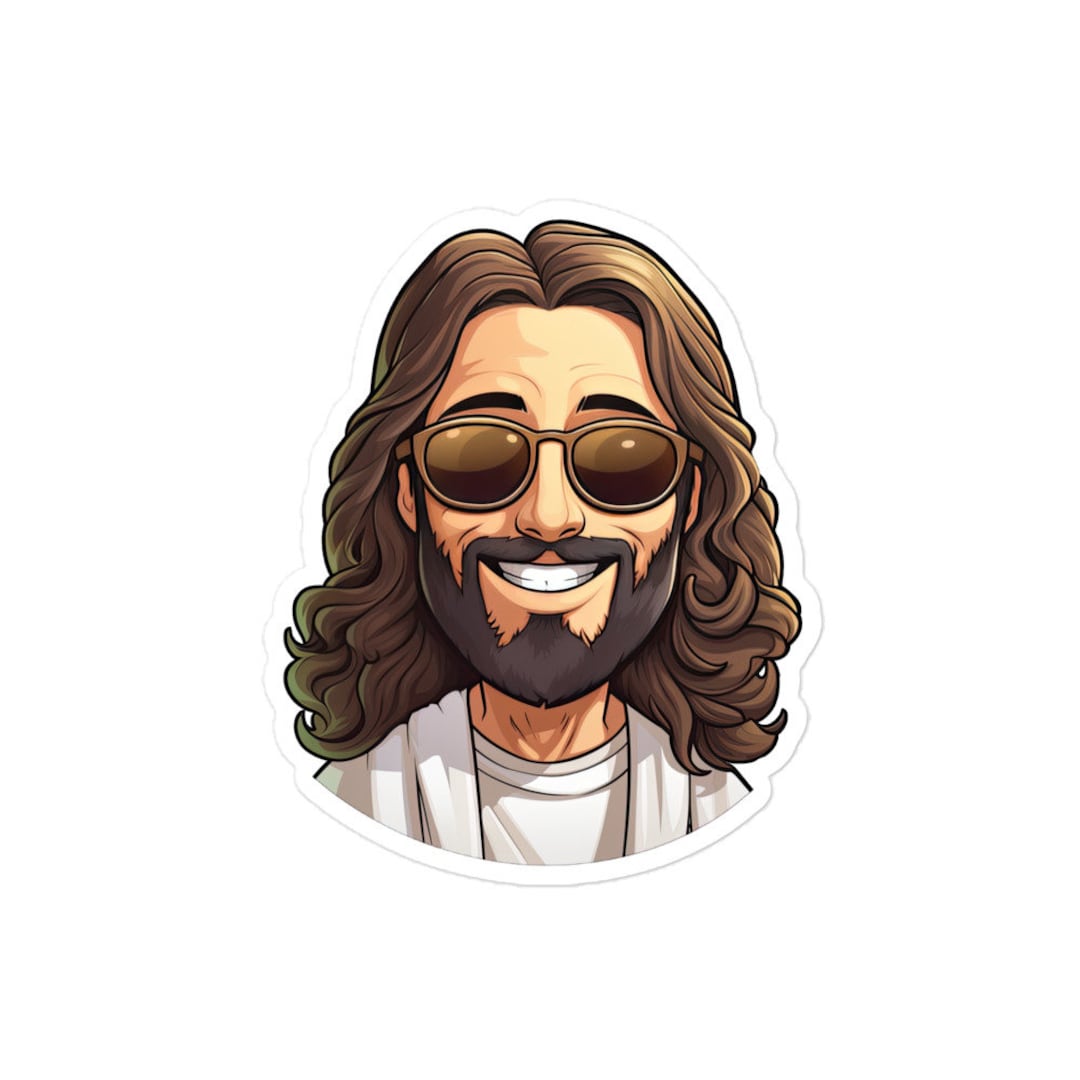 Cool Jesus Wearing Sunglasses Hippy Jesus Sticker Kiss-cut - Etsy