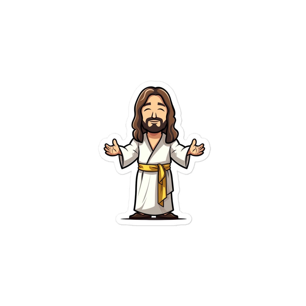 Jesus Christ Decal Jesus Illustration Sticker Kiss-cut & Bubble-free ...