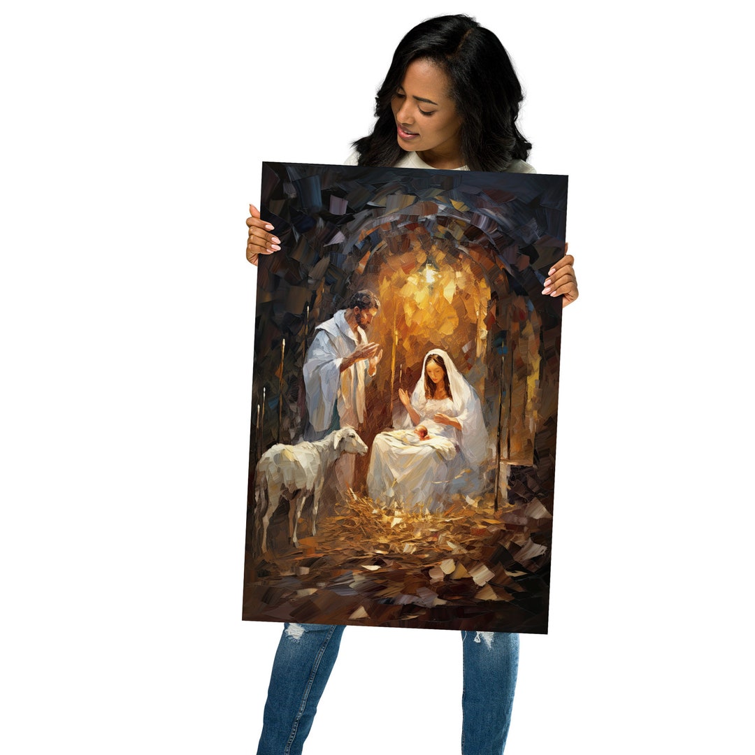 Celebrate the Birth of Jesus With This Nativity Art Poster, a Heartfelt ...