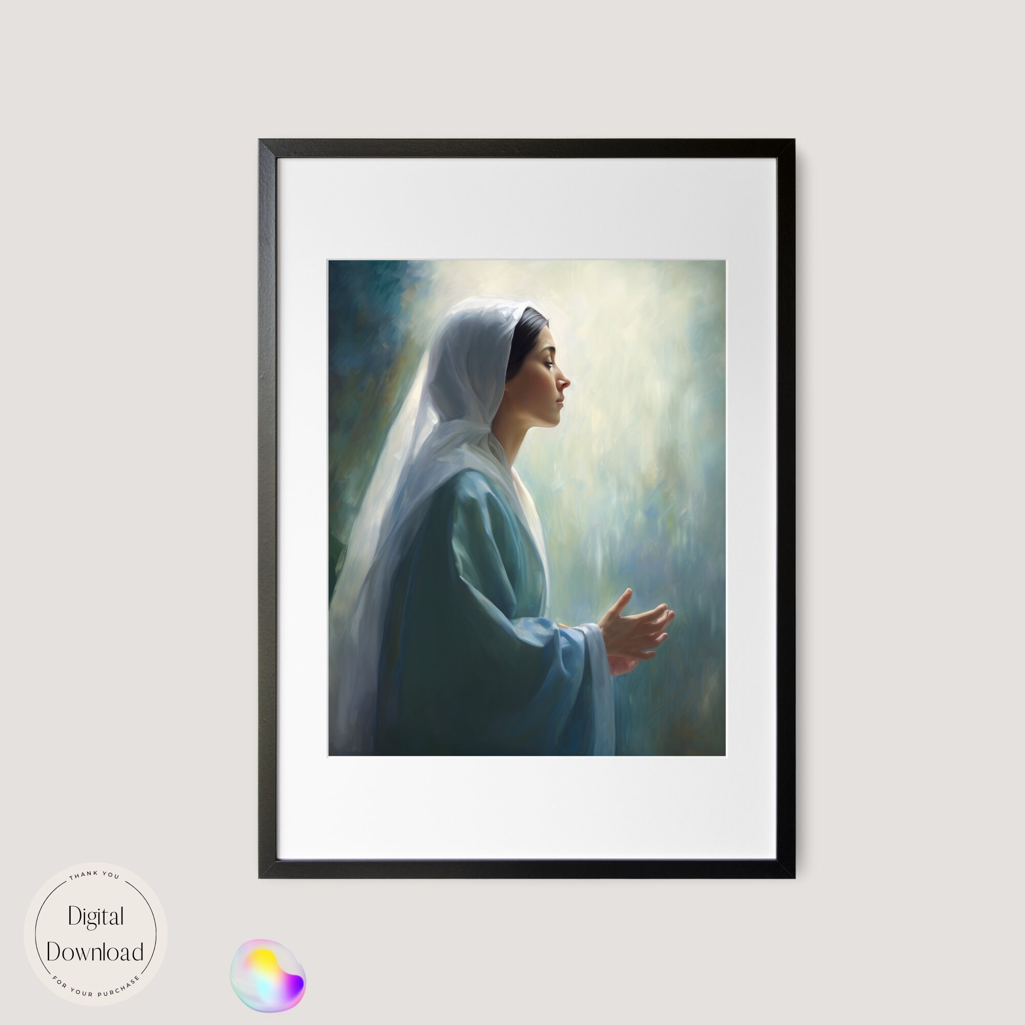 Mother Mary Religious Printable Art 466 Instant Download Queen of ...