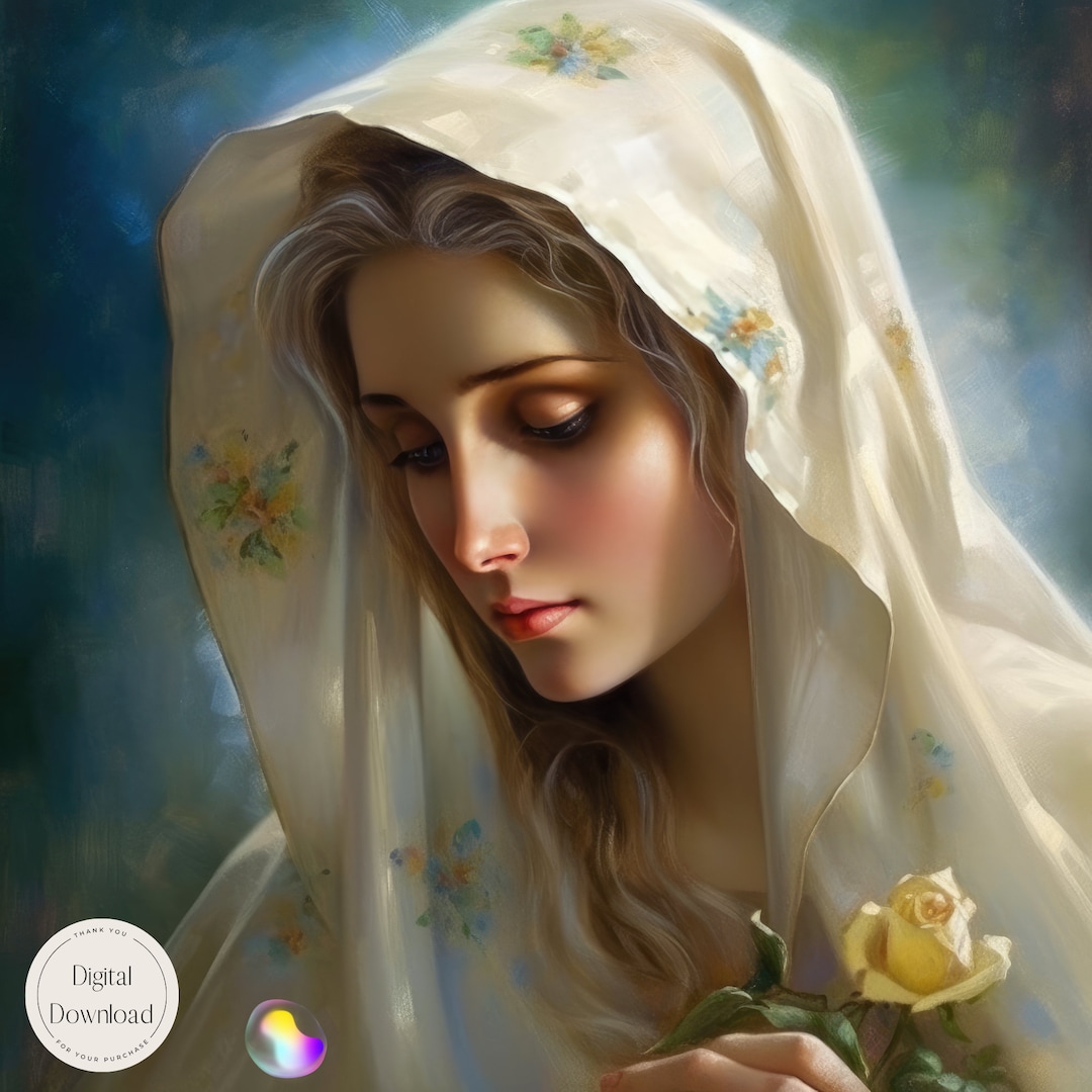 Mother Mary Religious Printable Art 347 | Instant Download | Sacred ...