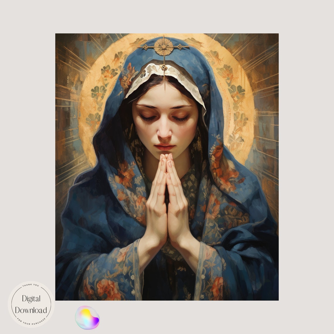 Mother Mary Religious Printable Art 554 Instant Download Our Lady of ...
