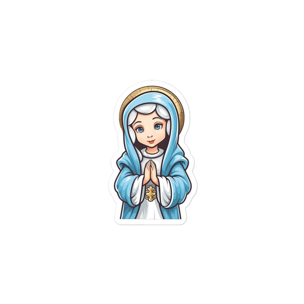 Blessed Mother Mary Vinyl Sticker for Devotion | Kiss-cut & Bubble-free Stickers - Etsy