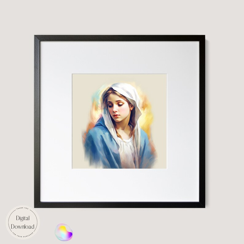 Mother Mary Religious Printable Art 278 Instant Download Virgin Mary's ...
